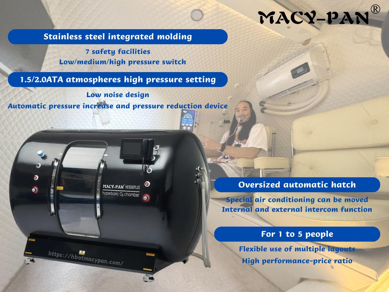Wholesale Macypan Multi Person Hyperbaric Chamber Distributor 3 Person ...